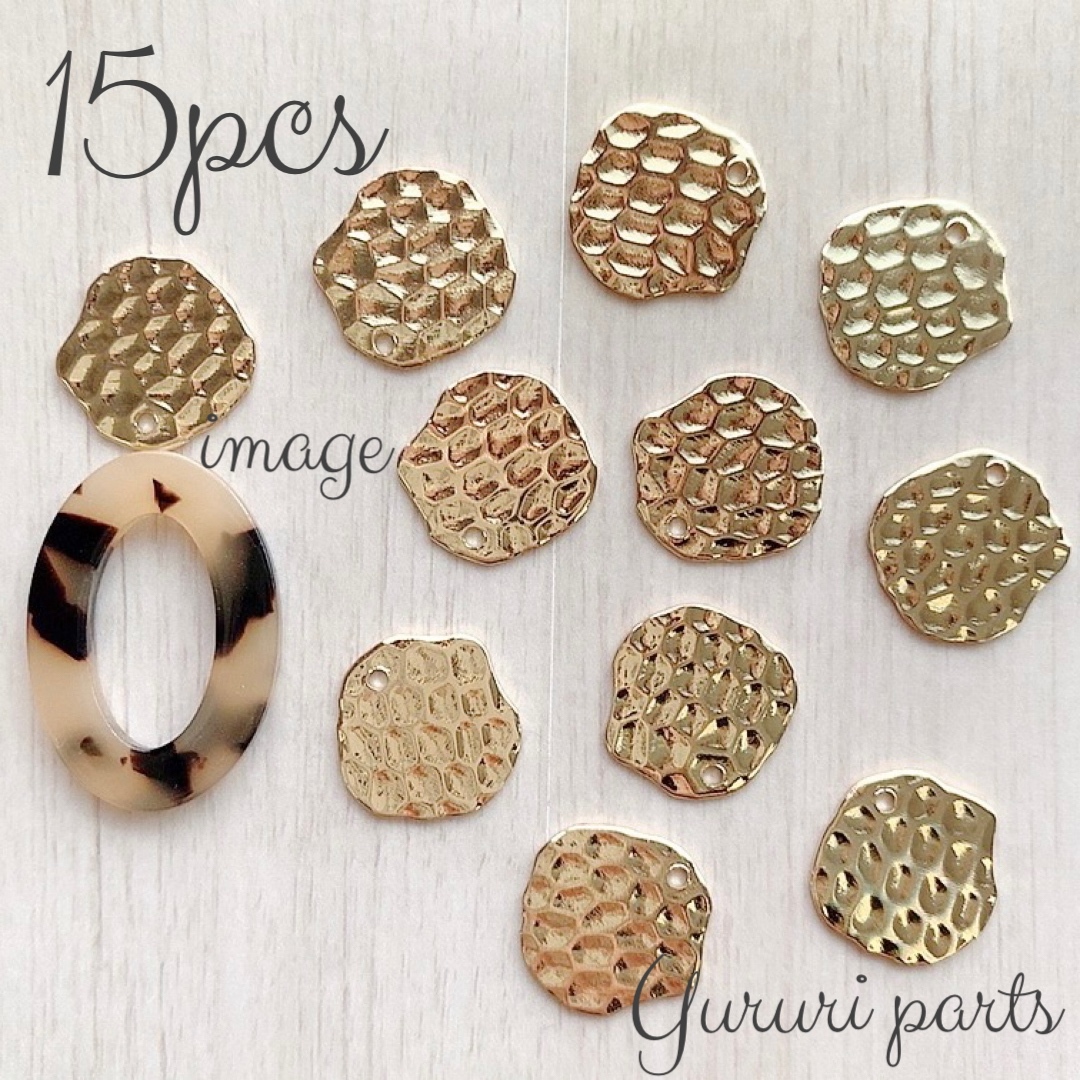 メタルプレート*変形 模様入り 1穴 15個 - ♡YURURI♡ | minne 国内最大級のハンドメイド・手作り通販サイト