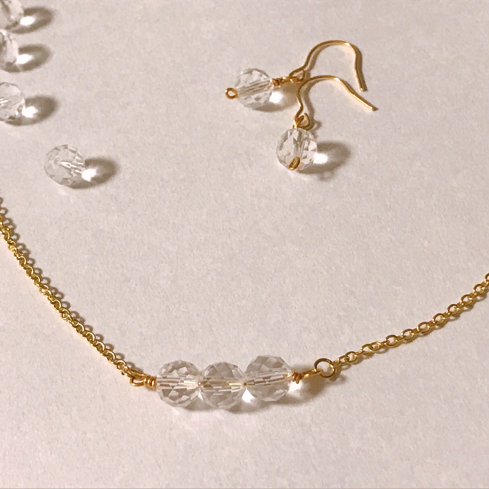 14kgf .*˚64面ラウンドカット 宝石質クリスタルAAA+ ピアス ネックレス | minne 日本最大級のハンドメイド・手作り通販サイト