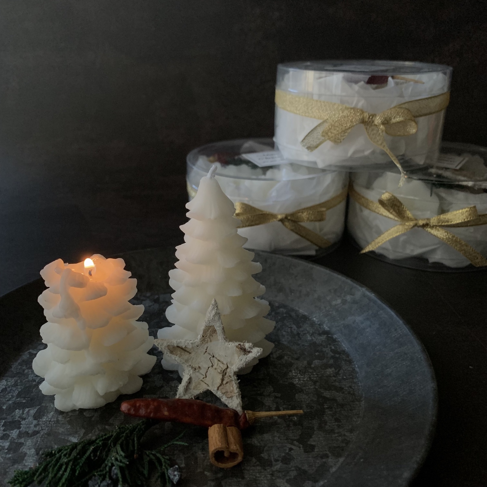 white tree candle /2個セット | minne 日本最大級のハンドメイド・手作り通販サイト