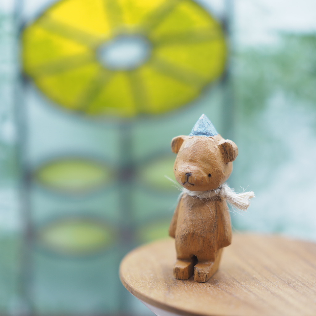 ちっちゃめのくま ブラウン 木彫り #217 | minne 日本最大級のハンドメイド・手作り通販サイト