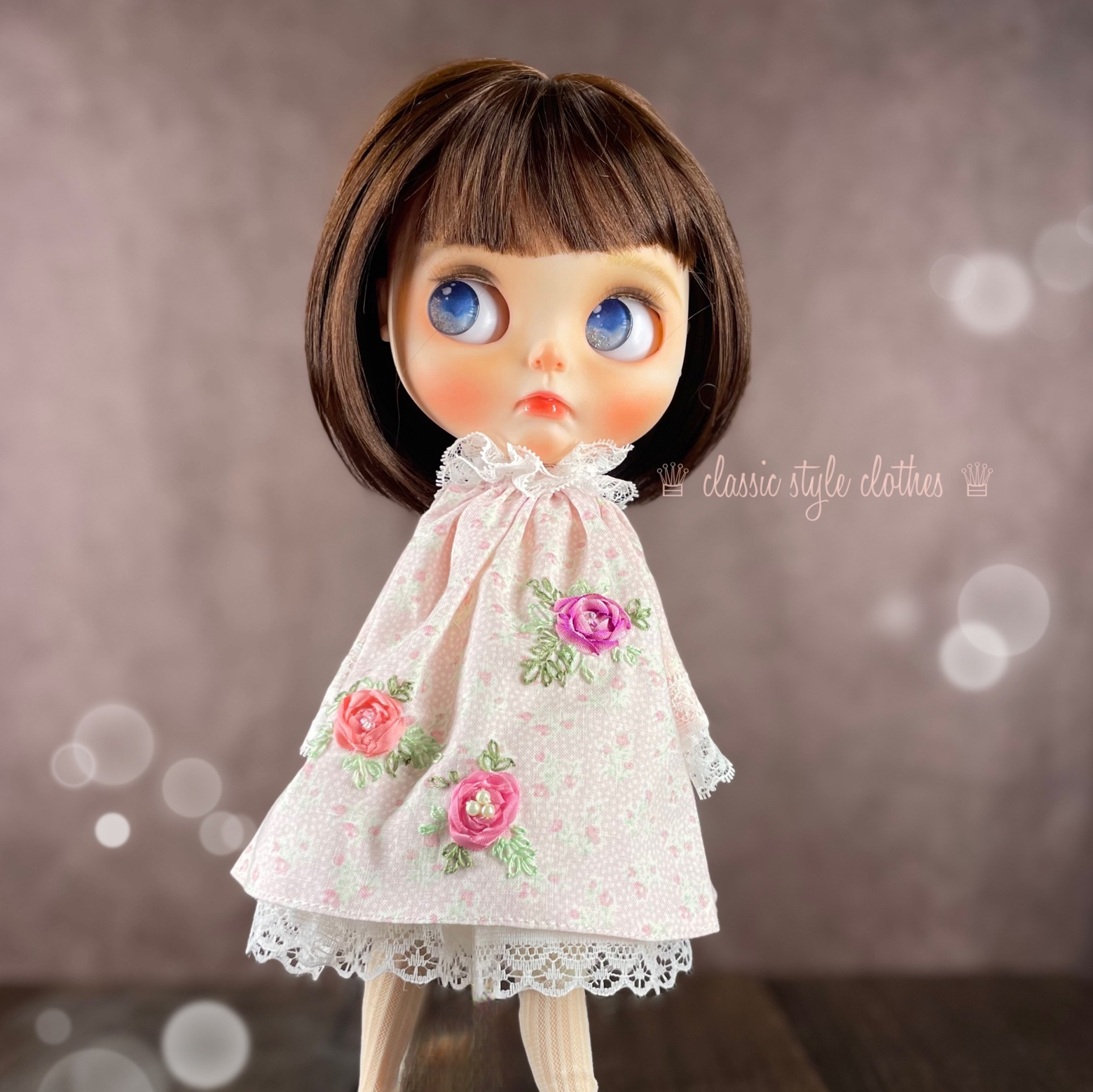 ブライスアウトフィット ドレスとパニエ2点セット ピンク - Ryomiya.Nori | minne 国内最大級のハンドメイド・手作り通販サイト