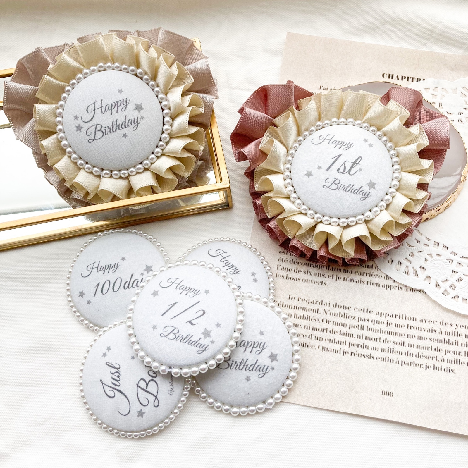 くまさんモチーフのかわいい月齢ロゼット♡ マンスリーロゼット♡ - monfavori | minne 国内最大級のハンドメイド・手作り通販サイト