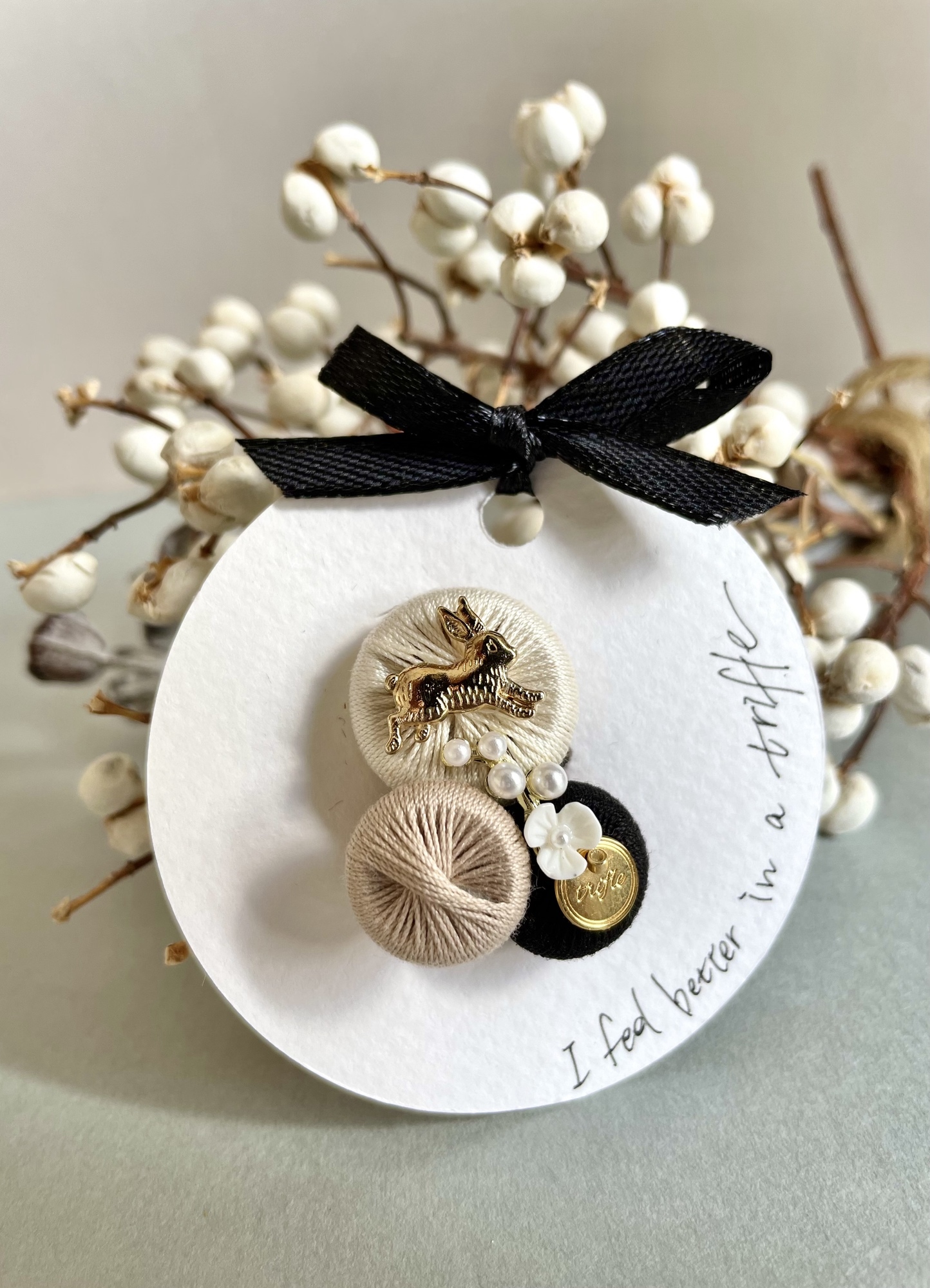 itomaki floreal mini broach basic color triple - trifle | minne 国内最大級の ...