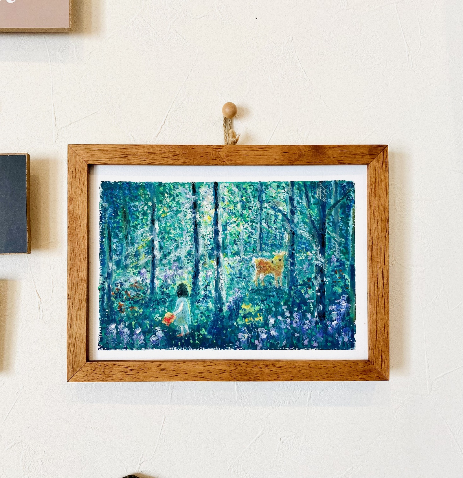 2L判サイズ額入り原画「森の中」 - そらいろHoney | minne 国内最大級のハンドメイド・手作り通販サイト