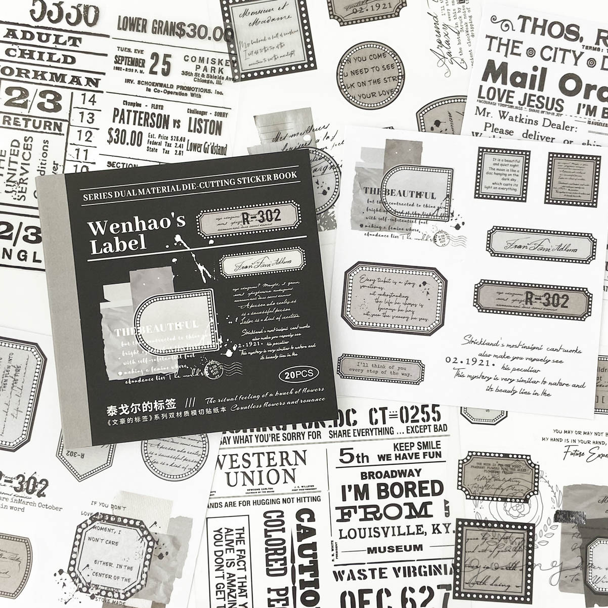 ラベル＆英字シールブック ブラック - goomy | minne 国内最大級のハンドメイド・手作り通販サイト