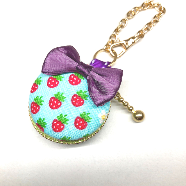 マカロン コインウォレット【苺・メロン/いちごクリーム】バックチャーム | ハンドメイドマーケット minne